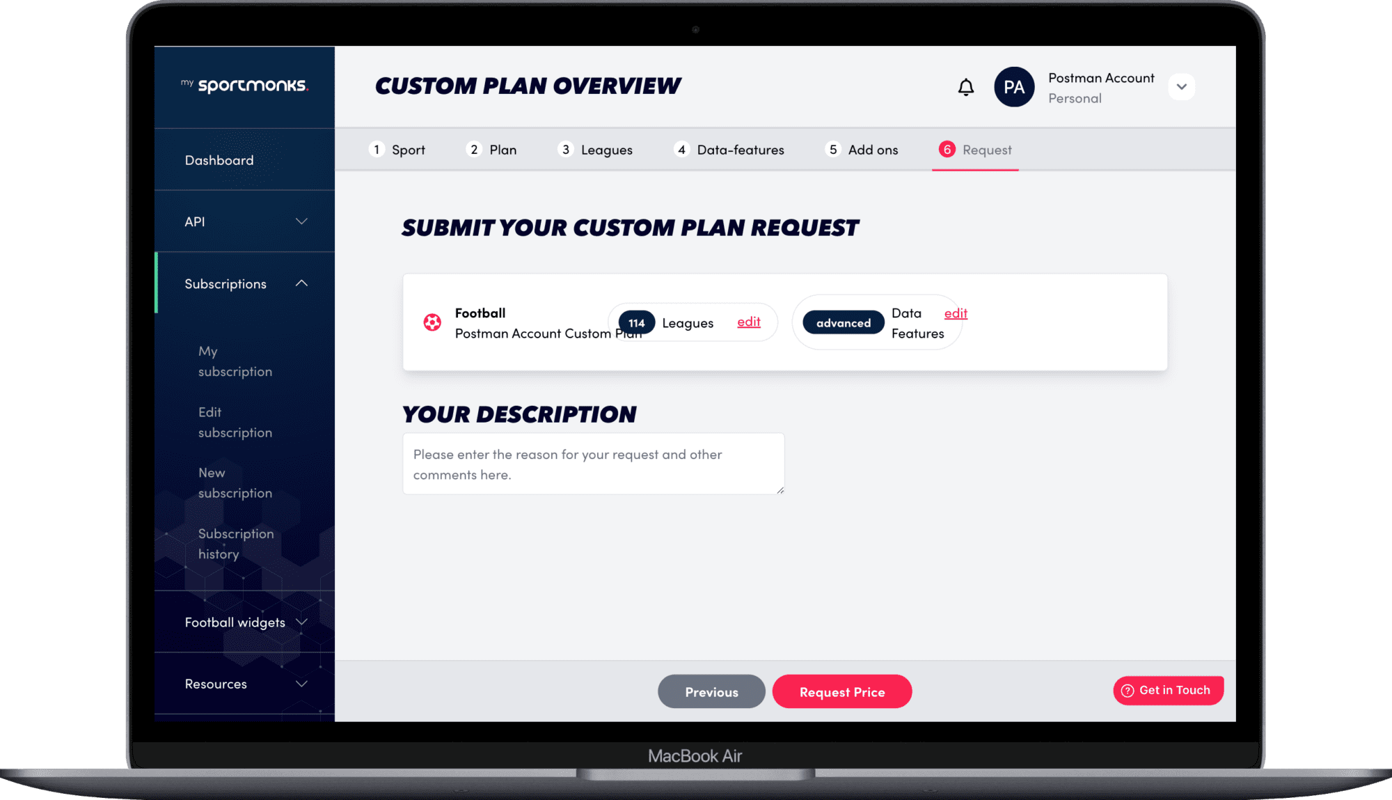 How-to build a custom plan for Sportmonks Football API