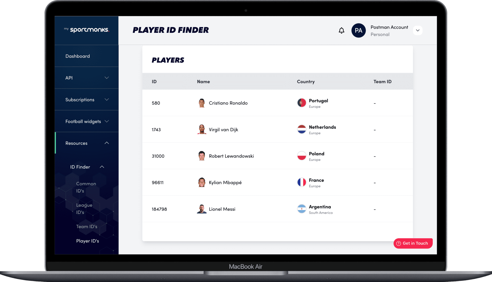 How to use the Sportmonks Football API ID Finder - Sportmonks